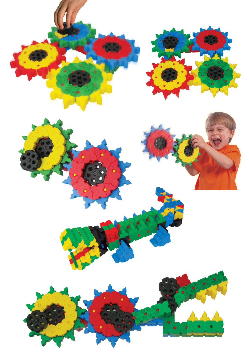 Stavebnice morphun advanced 251ks - krokodýl a ozubená kola - Eduhracky.eu